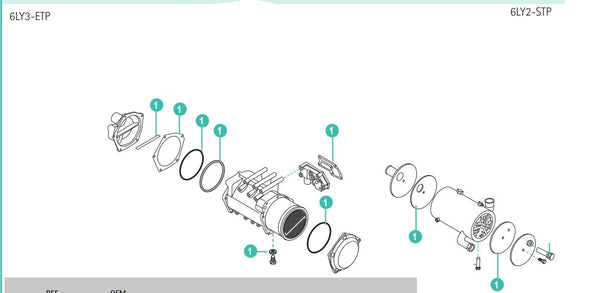 Yanmar 6LY Oil cooler Gasket Kit - Marine Energy Systems