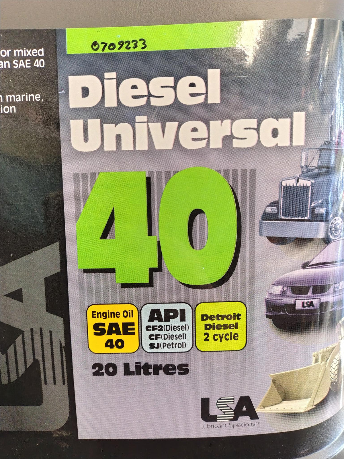 Detroit Low Ash Diesel Engine Oil LSA SAE40 20L — Marine Energy Systems