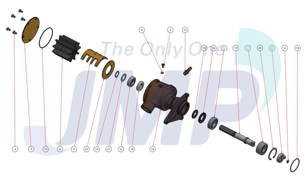 Minor Service kit JSM0068 for JMP Pump HDS250 used on Hyundai Seasall ...