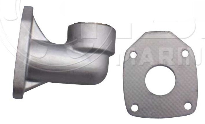 Yanmar QM Exhaust Dry Elbow with Flange for 2QM15/20 & 3QM30 Models ...