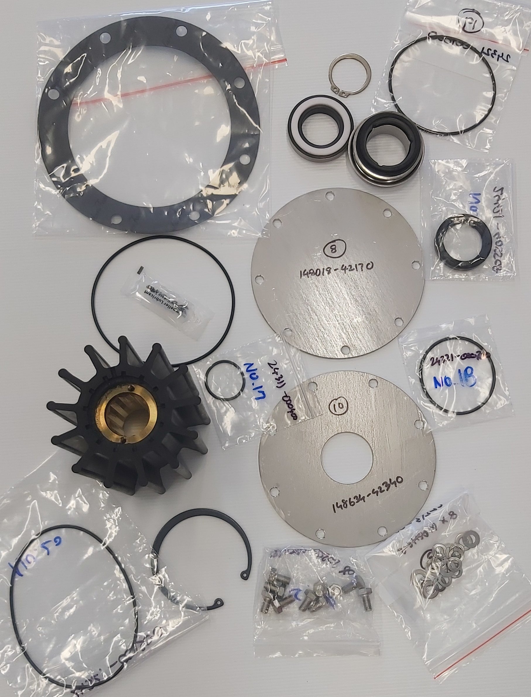 Yanmar 6AYM Seawater Pump Minor Service Kit (MNK) for Pump DJ-Y18001-A ...