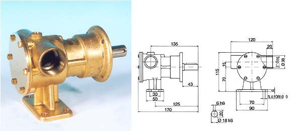 Pedestal Pump 1" Threaded Ports - Ancor 2020 (PM36) - Marine Energy Systems