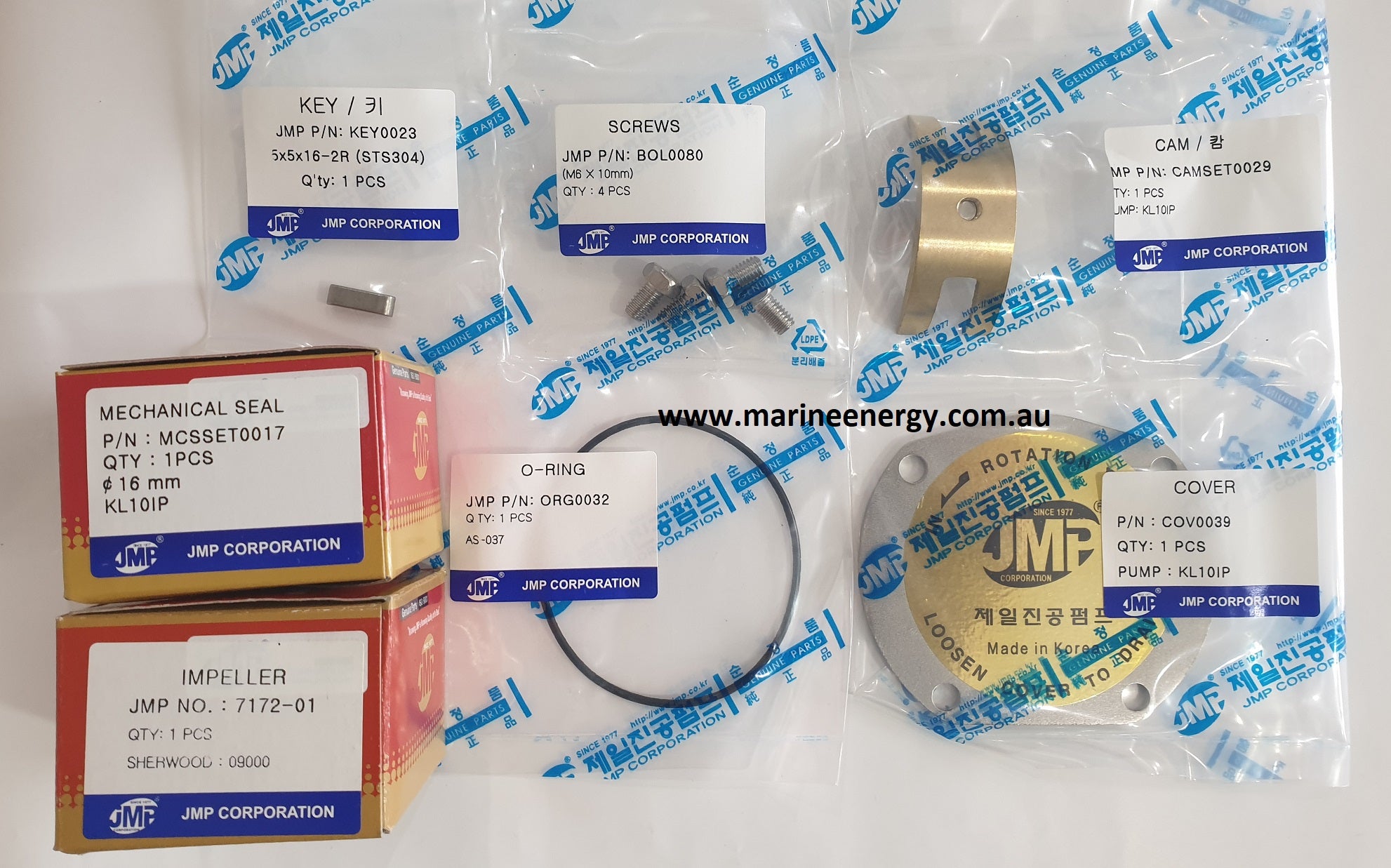 Service Kit (Minor) JSM0114 for Seawater Pump JMP JPR-KL10IP - Marine ...