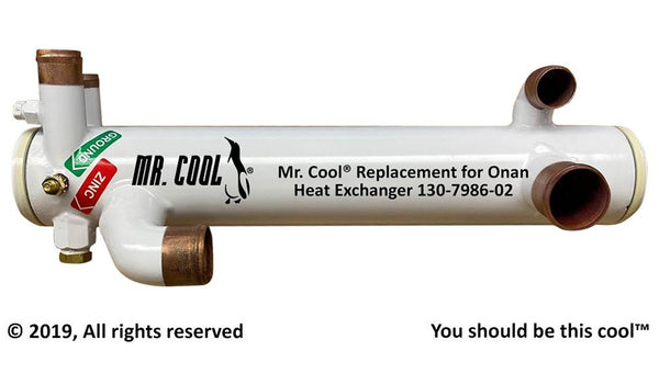Onan MDKA MDKB MDKDR 17.5KW Heat Exchanger Replacement 130-6548CN ...