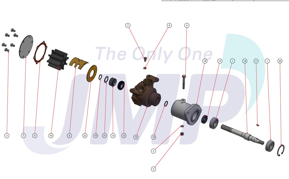 Volvo Penta D5 / D7 Series Seawater Pump 3838288 Replacement VP0050D ...