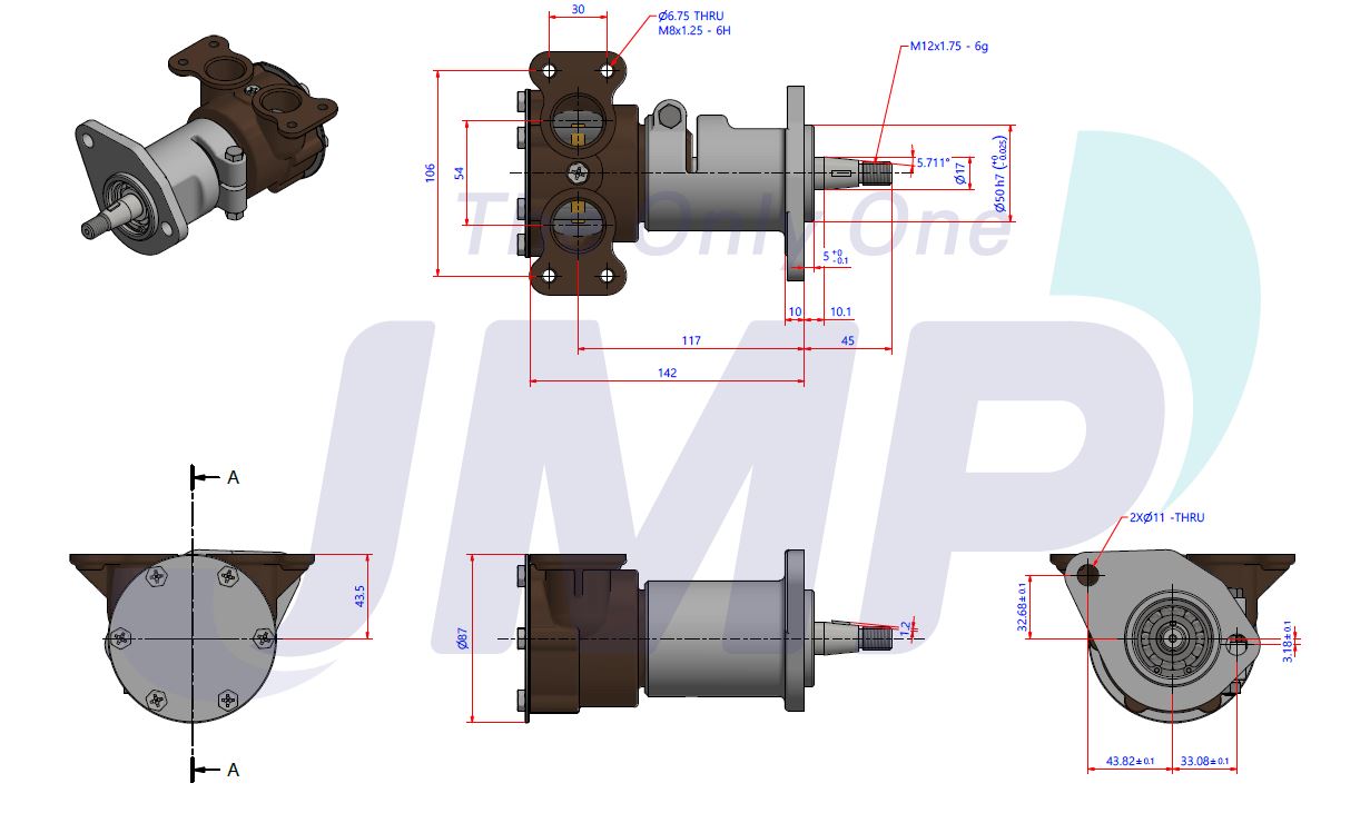 Volvo Penta D5 / D7 Series Seawater Pump 3838288 Replacement VP0050D ...
