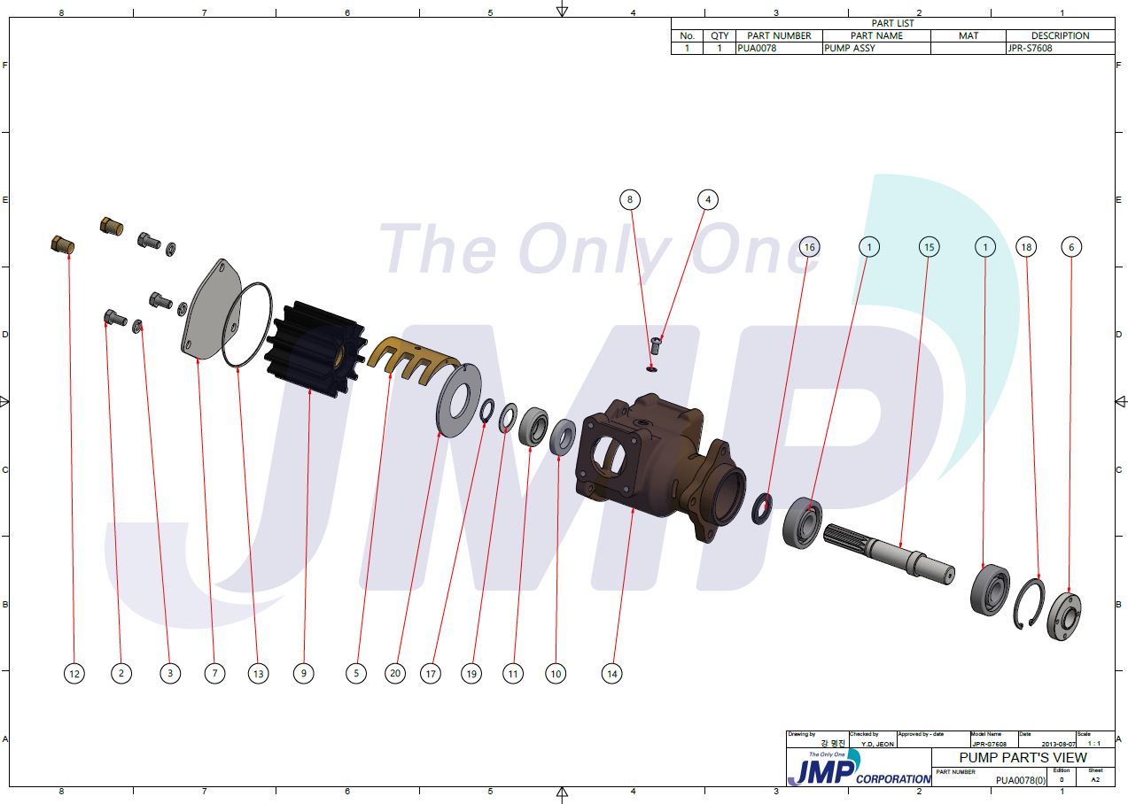 Cummins QSB Seawater Pump (Sherwood P2701, P2706, P2708) replacement J ...
